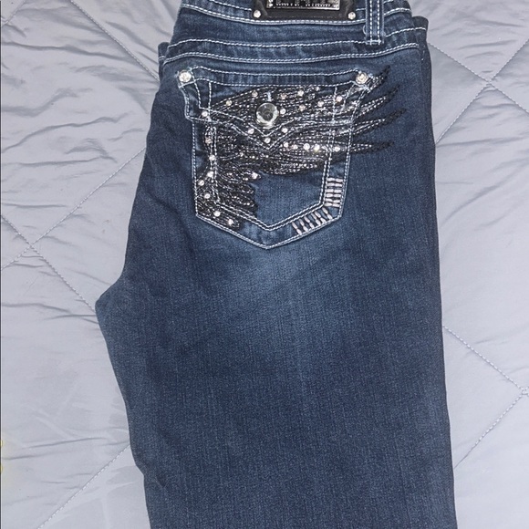 L.A. idol | Jeans | La Idol Dark Blue Jeans With Silver Accents | Poshmark